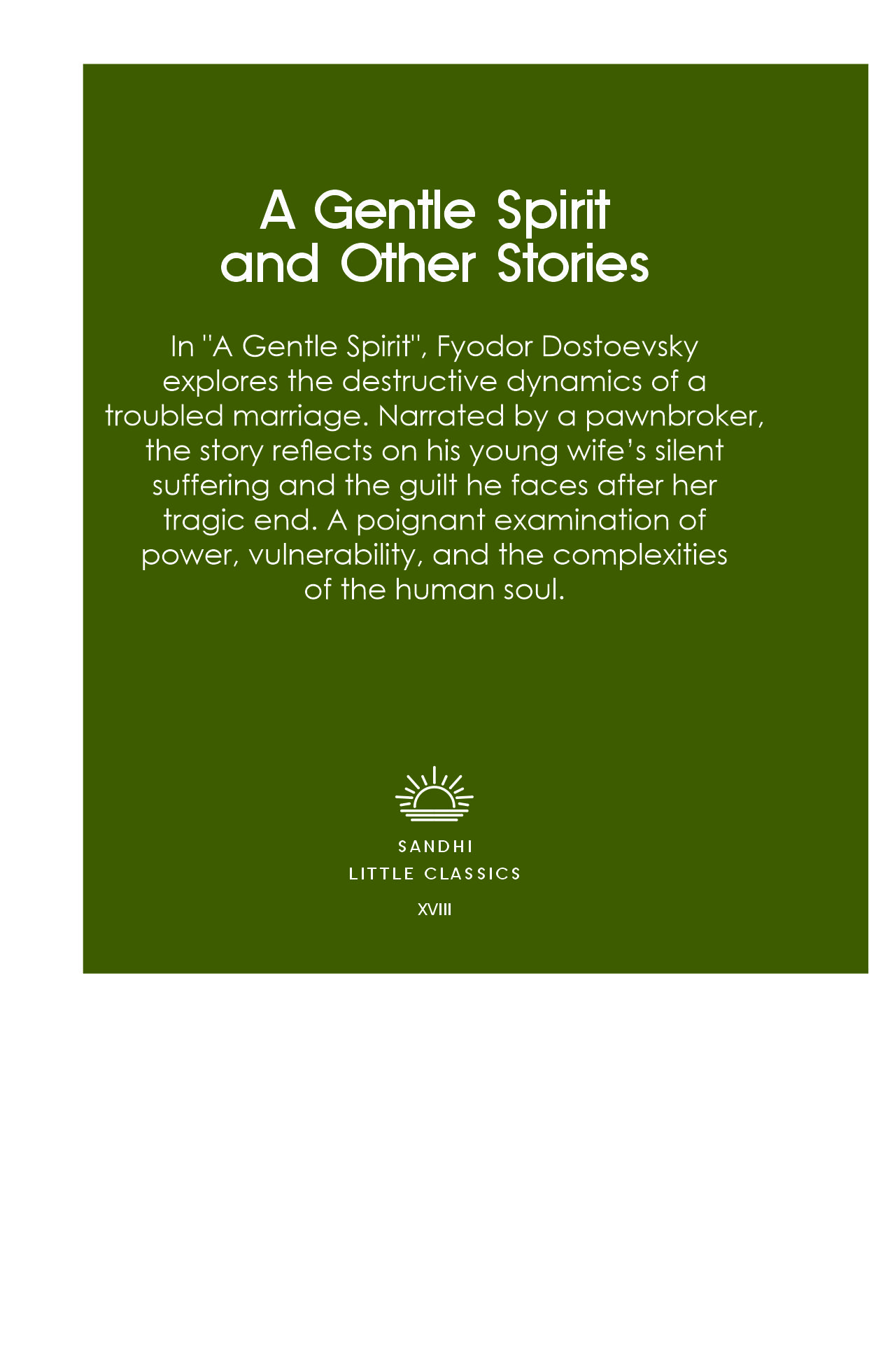 A Gentle Spirit by Fyodor Dostoyevsky | Sandhi Publisher
